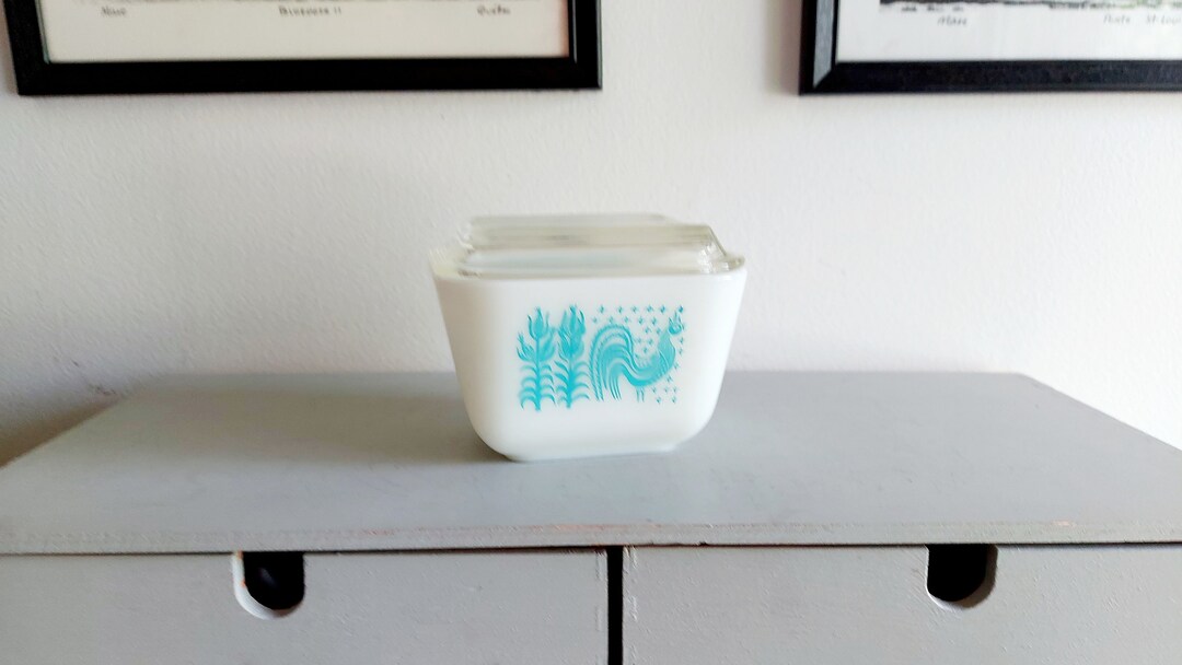 Small Pyrex Amish Butterprint Container - Etsy