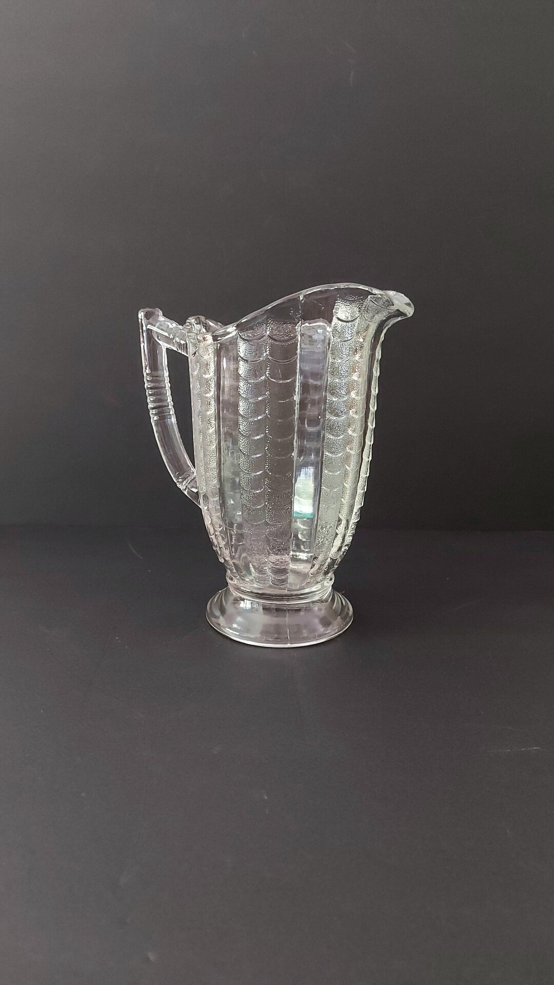 Antique Bryce Fish Scale Coral Pitcher - Etsy