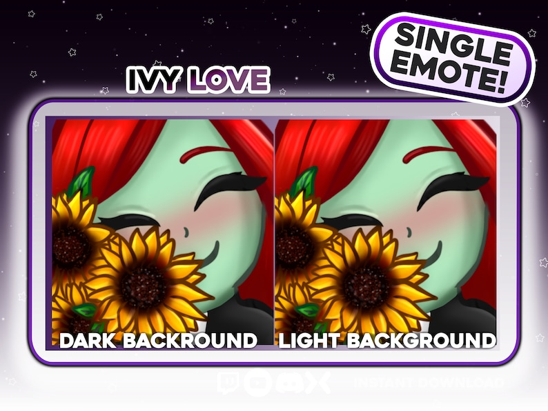 Poison Ivy Love Emote - Anime Emote for Youtube, Discord, Twitch - Etsy
