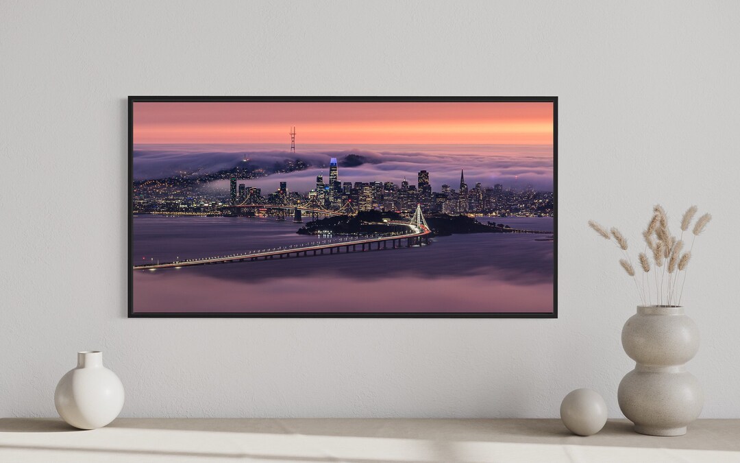 San Francisco Pastel Sunset Fog Photograph, SF Cityscape, Pastel Fog ...