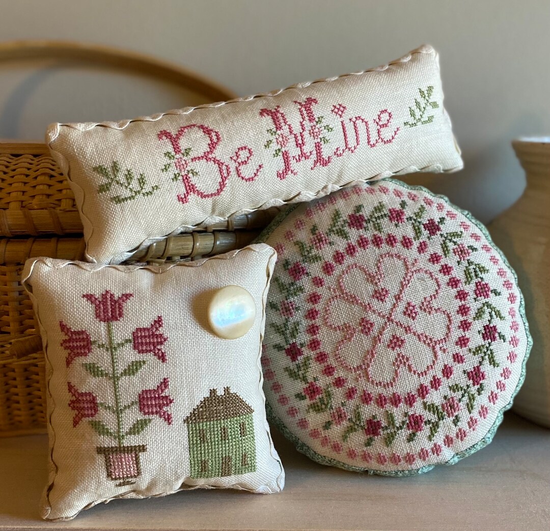 Valentine Trio Cross Stitch Pattern Digital PDF Heartsong Stitchery - Etsy