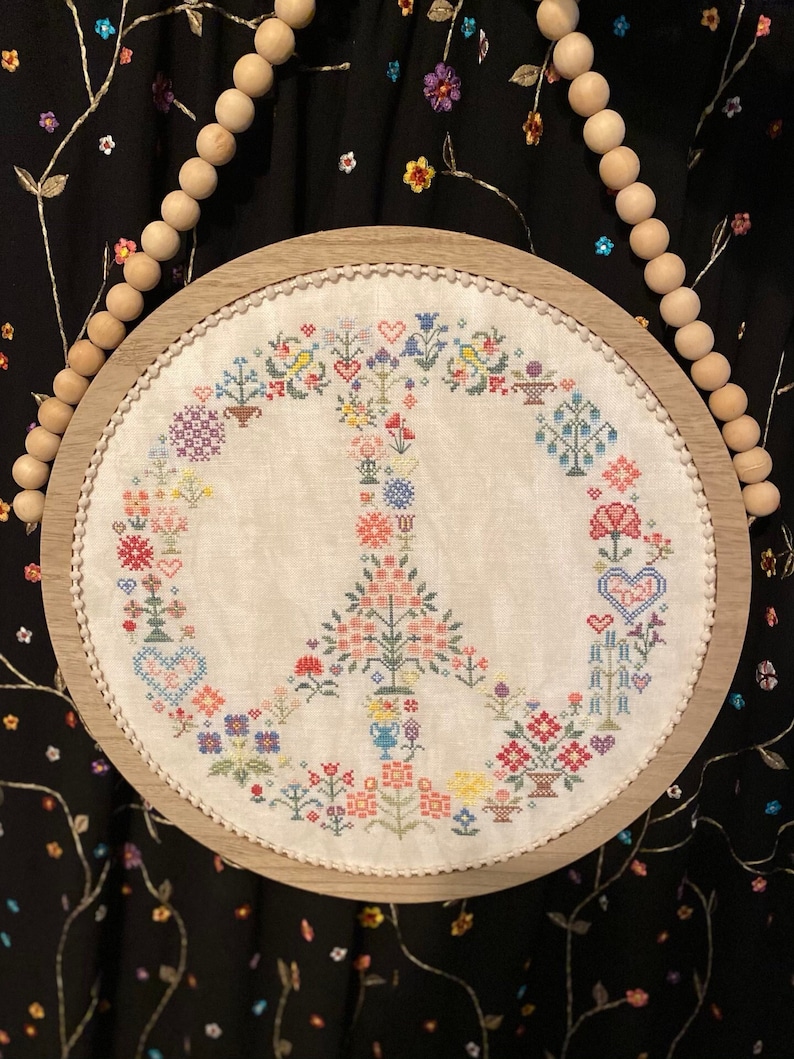 Flowers of Peace Cross Stitch Pattern PDF Digital Heartsong Stitchery ...