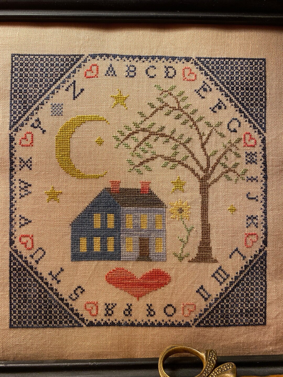 Moon Shine Sampler PDF Cross Stitch Pattern Digital Heartsong Stitchery ...