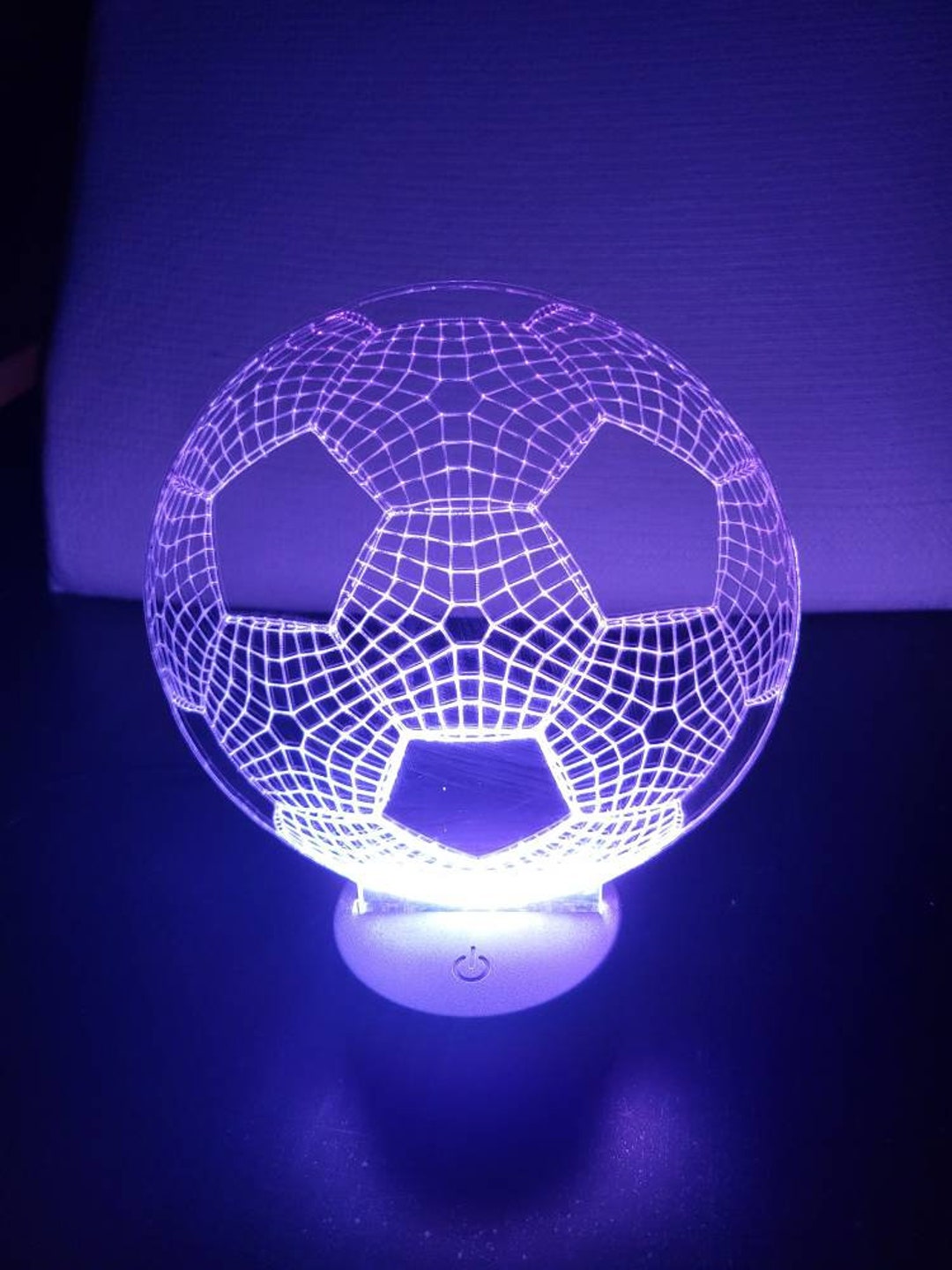 3D LED Football Lamp / Light Handmade in UK 16 Colours and - Etsy UK