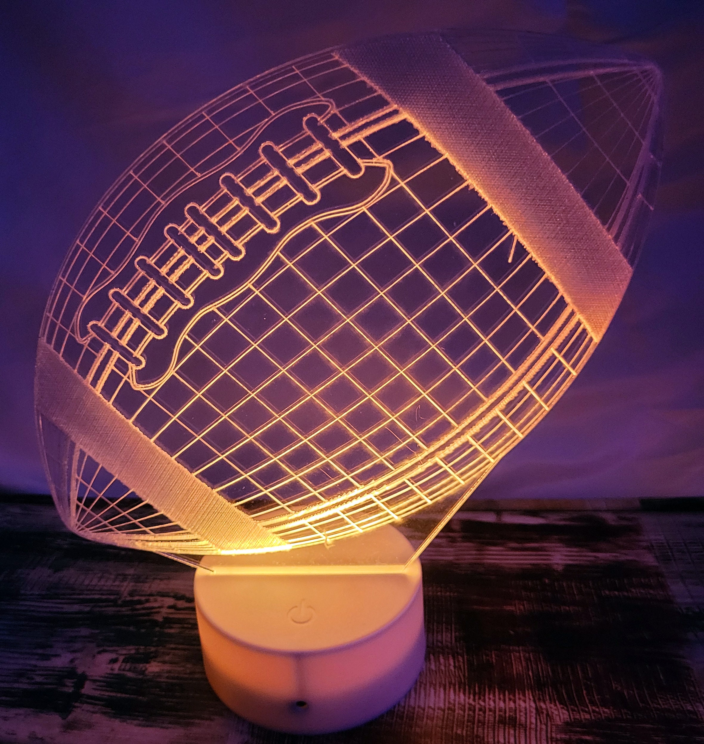 3D LED Rugby American Football Lamp - 7 Colours and Remote - Etsy UK