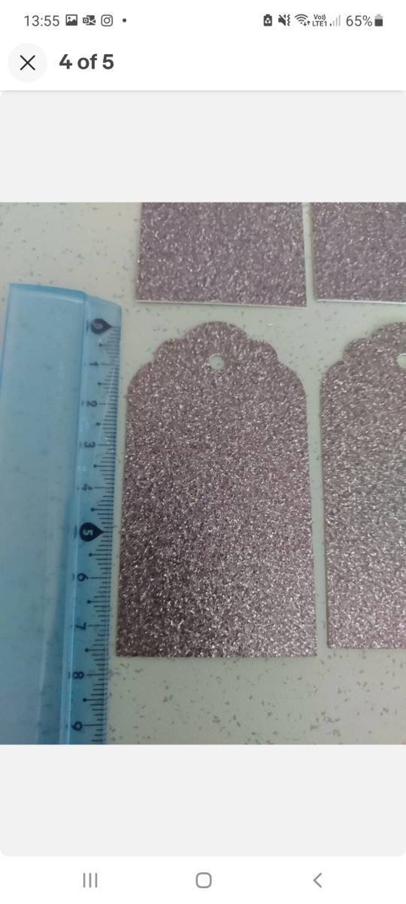 Sparkling Glitter Gift Tags: Choose From Medium or Large Sizes - Set of ...