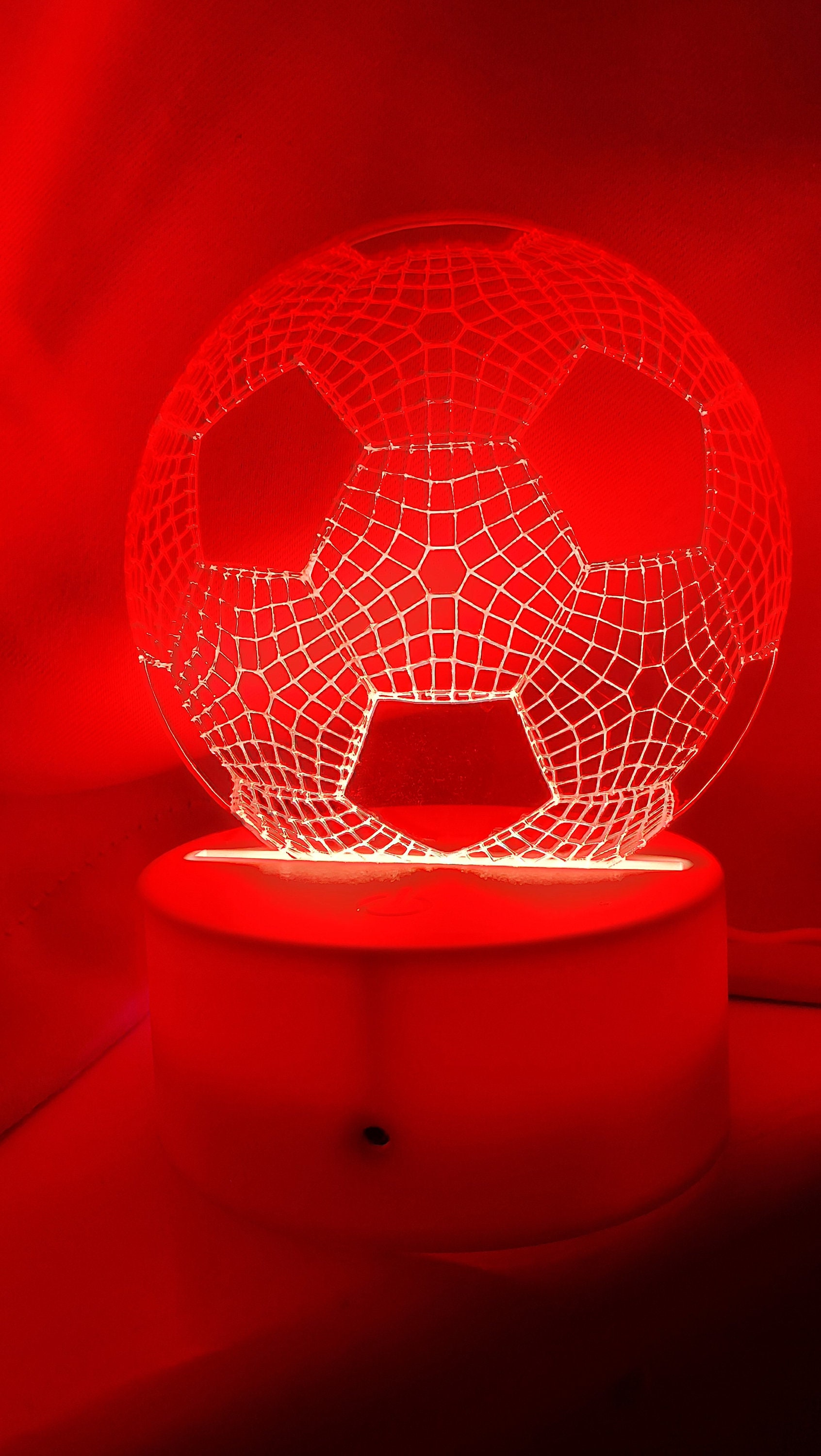3D LED Football Lamp / Light Handmade in UK 16 Colours and - Etsy UK