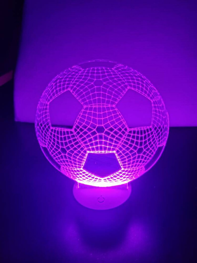 3D LED Football Lamp / Light Handmade in UK 16 Colours and - Etsy UK
