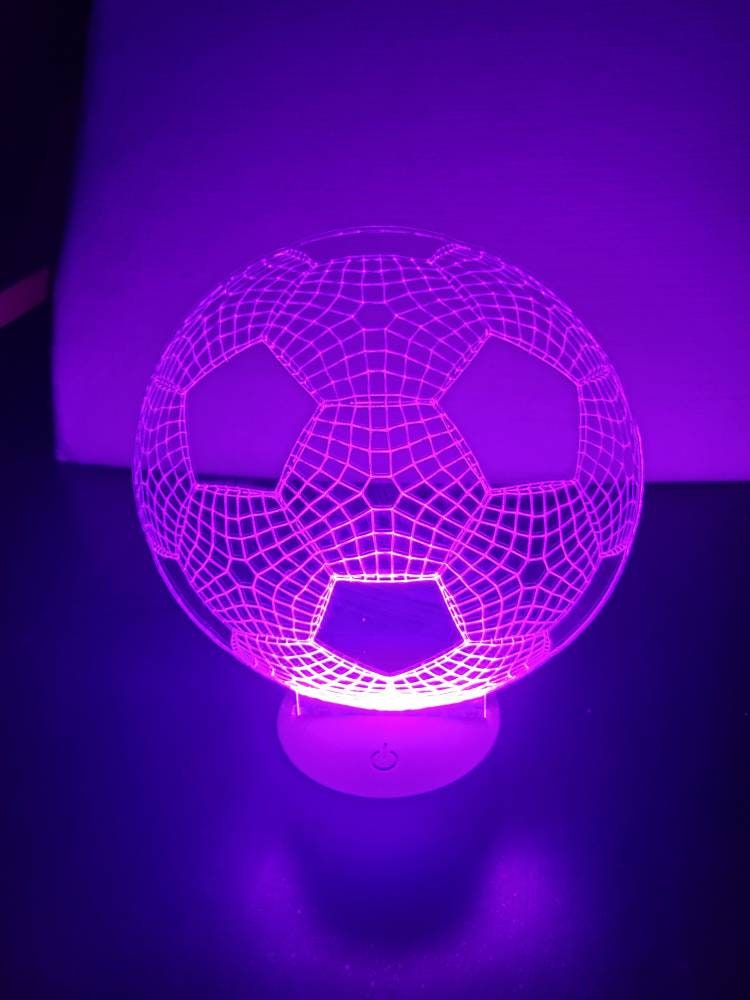 3D LED Football Lamp / Light Handmade in UK 16 Colours and - Etsy UK