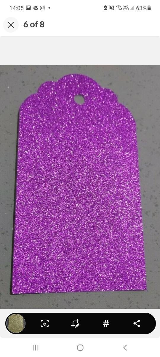 Sparkling Glitter Gift Tags: Choose From Medium or Large Sizes - Set of ...