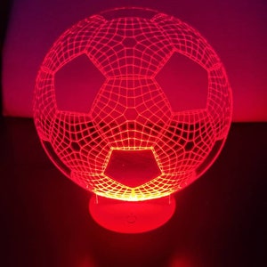 3D LED Football Lamp / Light Handmade in UK 16 Colours and - Etsy UK