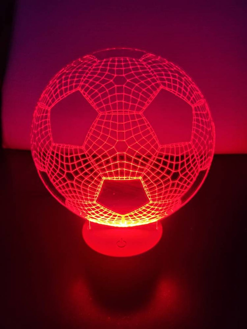 3D LED Football Lamp / Light Handmade in UK 16 Colours and - Etsy UK