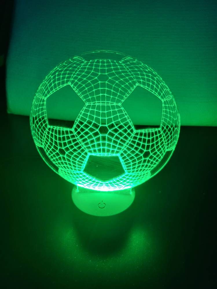 3D LED Football Lamp / Light Handmade in UK 16 Colours and - Etsy UK