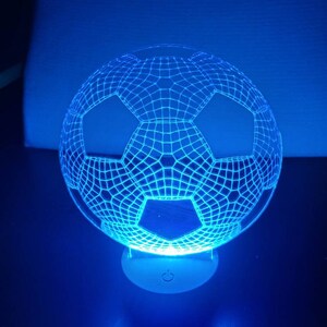 3D LED Football Lamp / Light Handmade in UK 16 Colours and - Etsy UK
