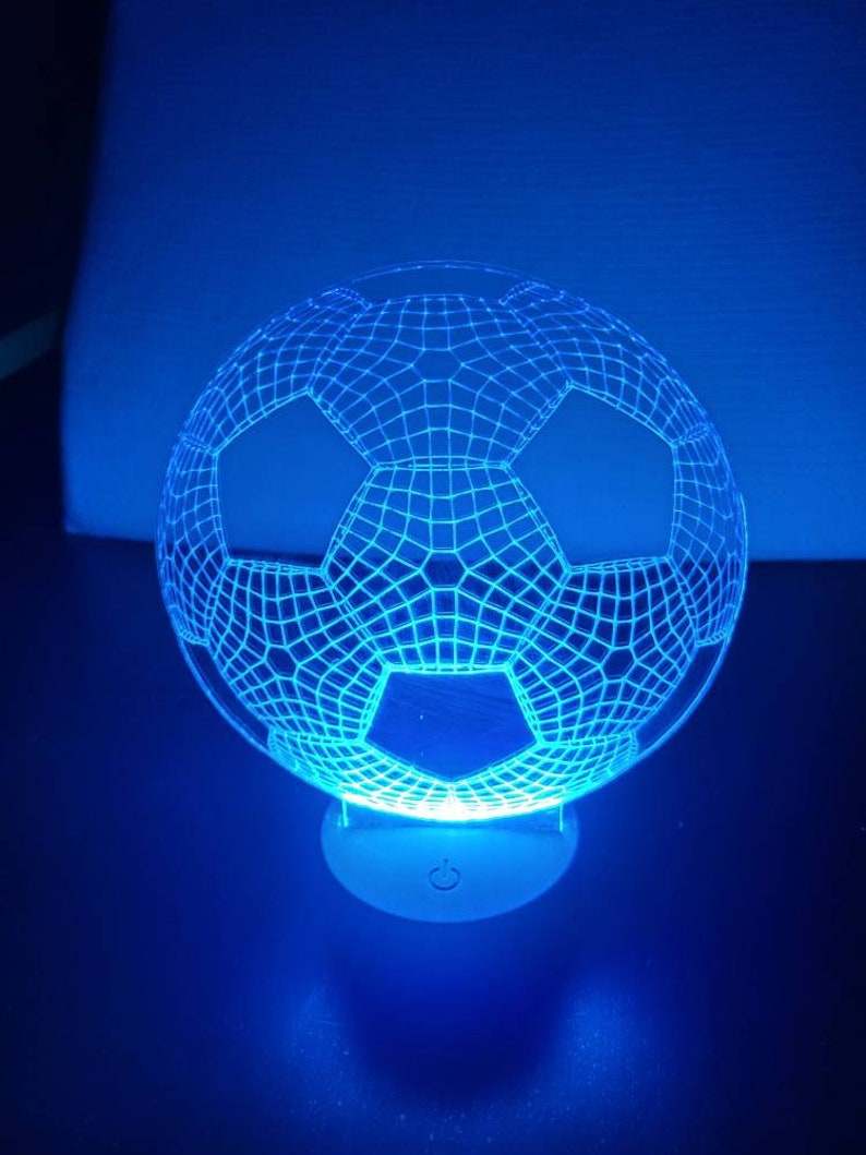 3D LED Football Lamp / Light Handmade in UK 16 Colours and - Etsy UK