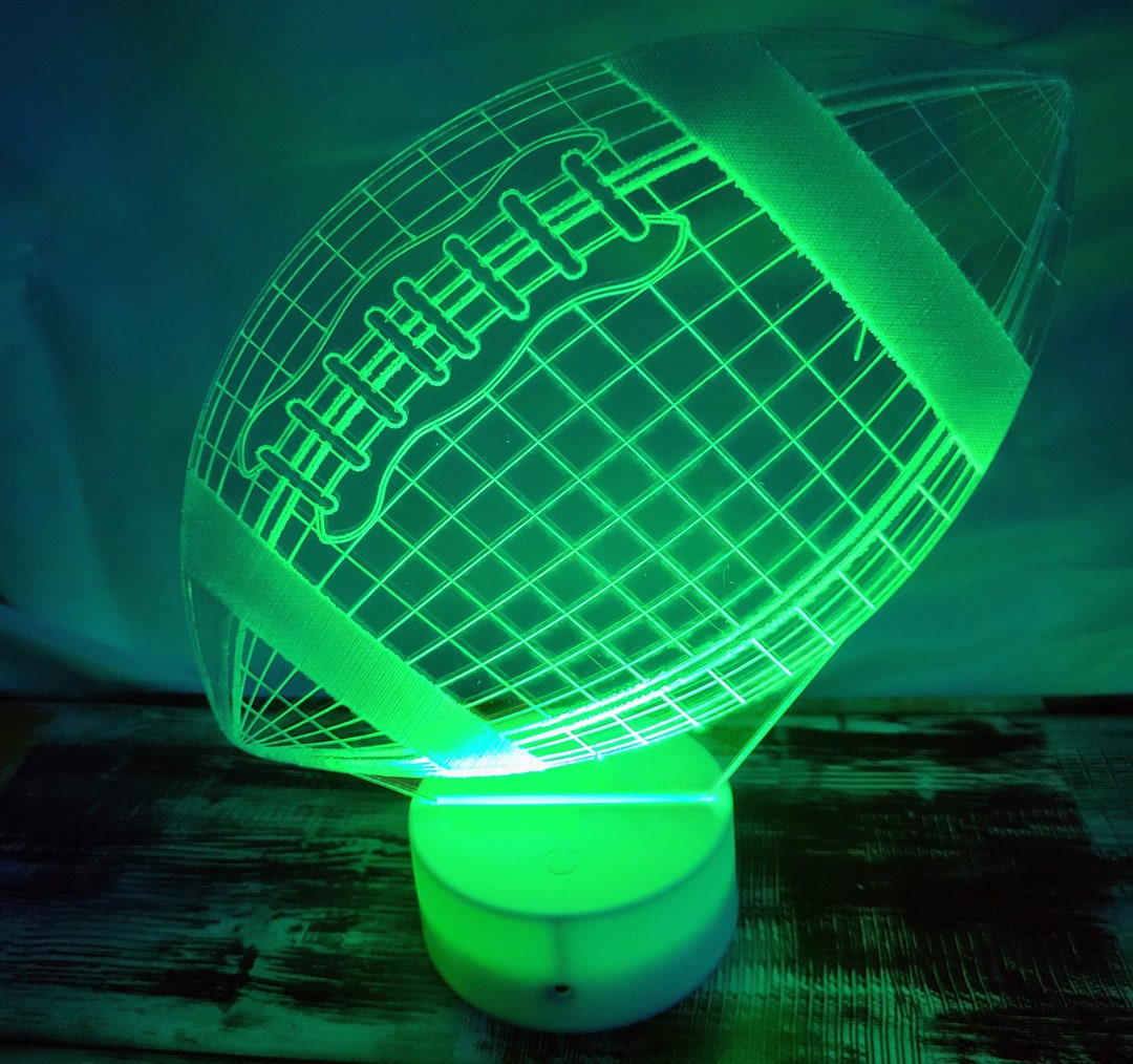 3D LED Rugby American Football Lamp - 7 Colours and Remote - Etsy UK