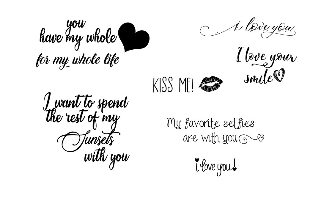 Love Word Art/photoshop PNG Overlays/instant Download/love/kisses ...