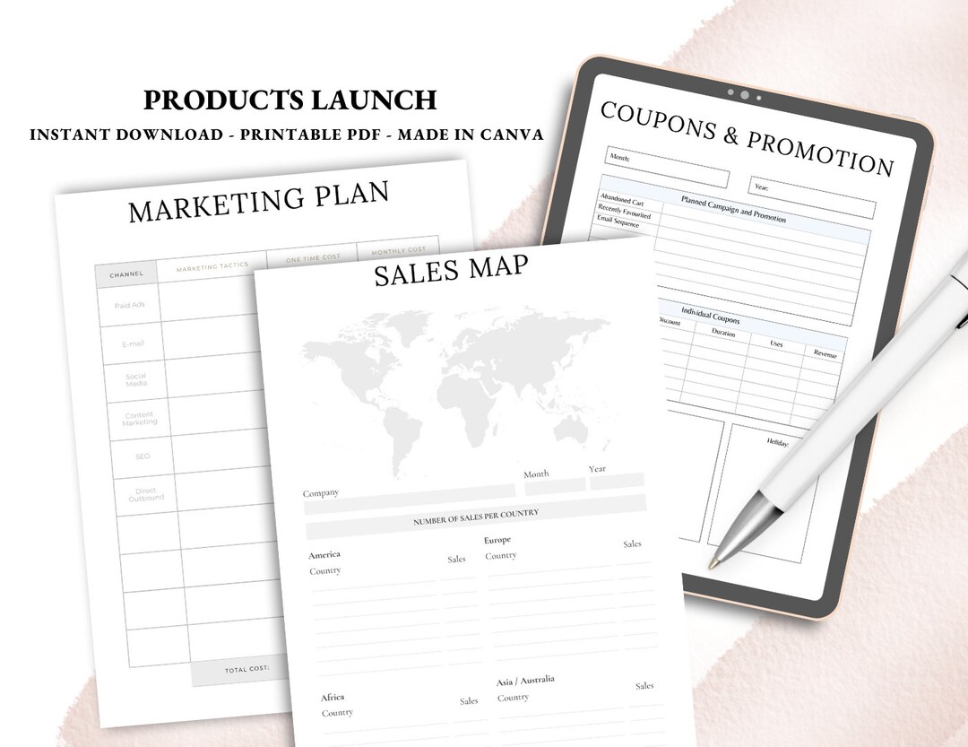 Digital Product Launch Planner | Course Creation Plan | Printable Course Creator Planner ...