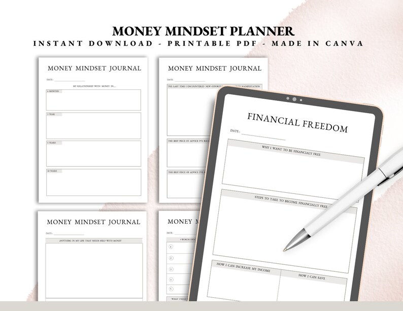 Printable Money Mindset Journal | Financial Abundance Planner | Money ...