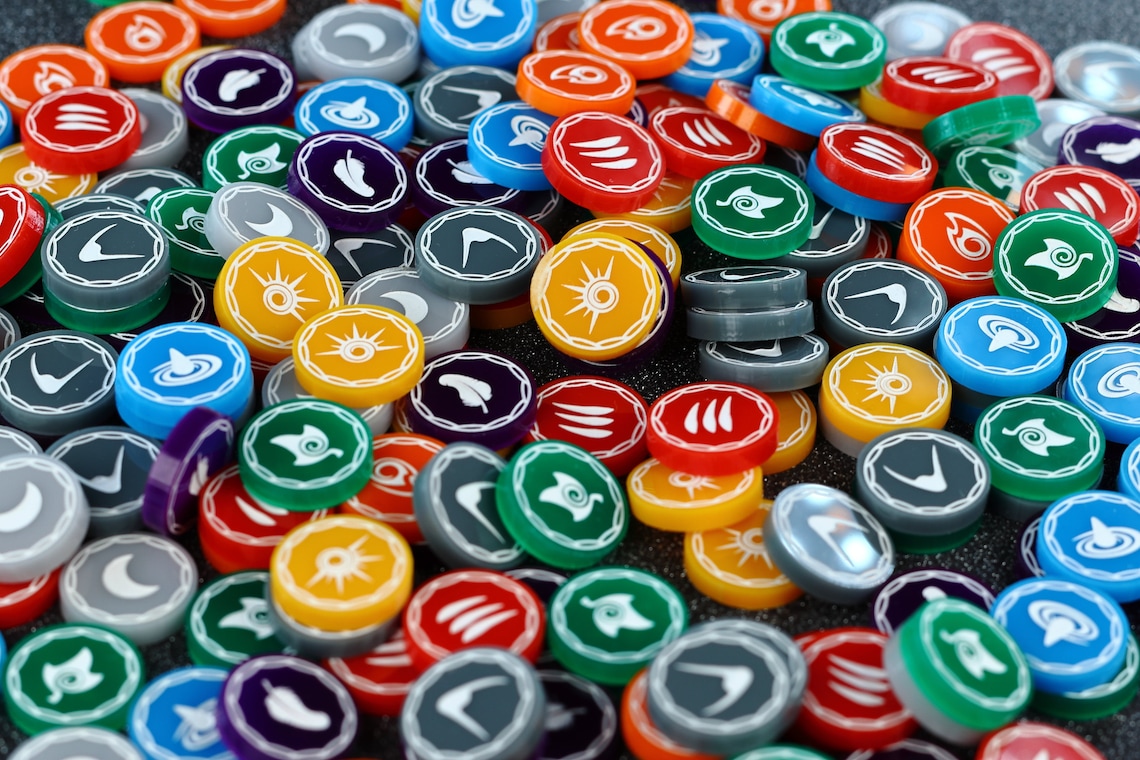 Spirit Island Elements Token Set A Set Of 64 Tokens Etsy