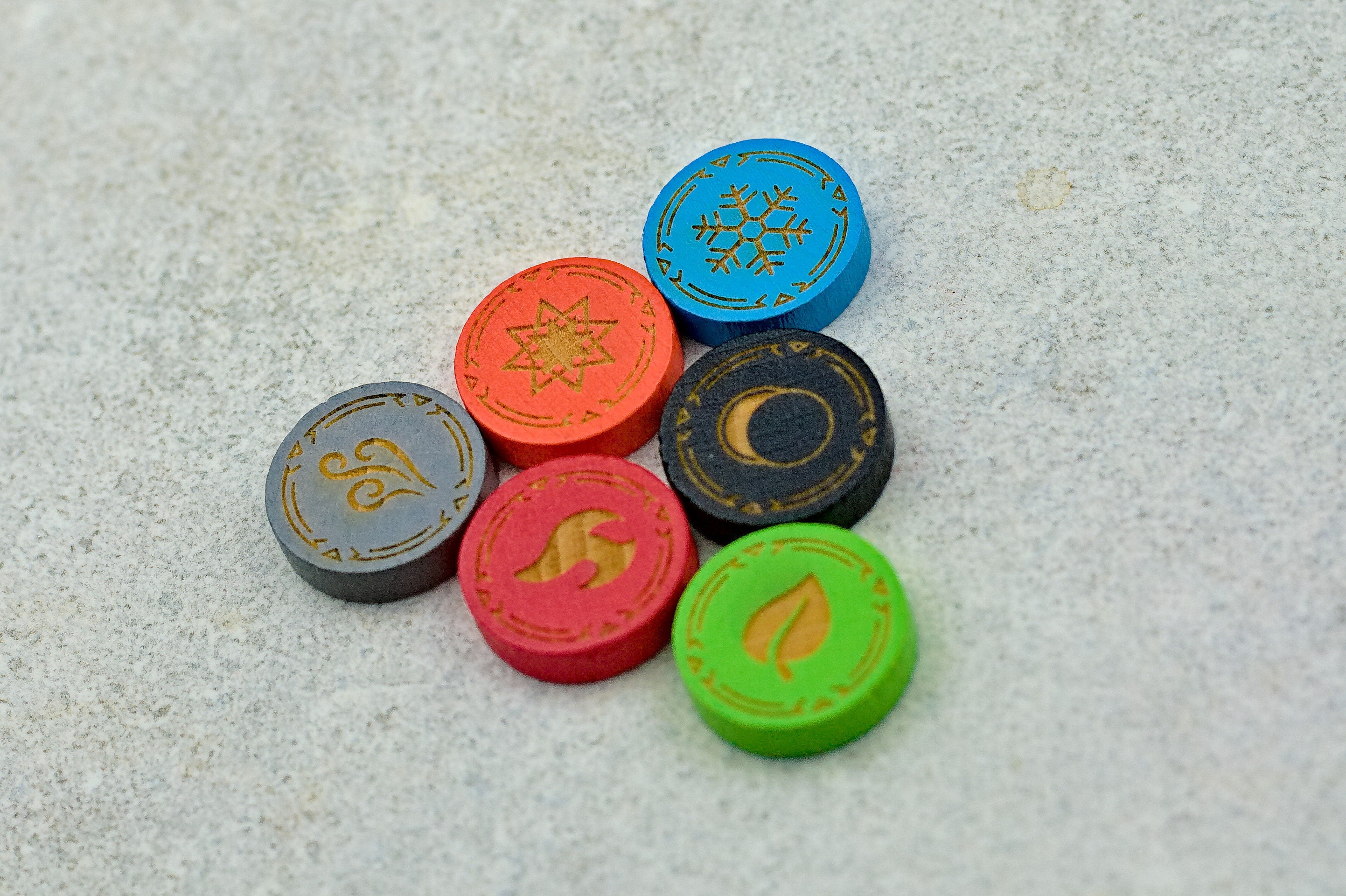 Gloomhavenfrosthaven/jaws of the Lion Elements Tokens - Etsy