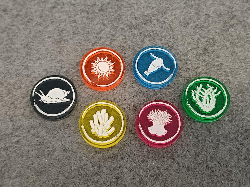 Acrylic Resource Tokens: Dominant Species Board Game Upgrade (114 Pcs ...