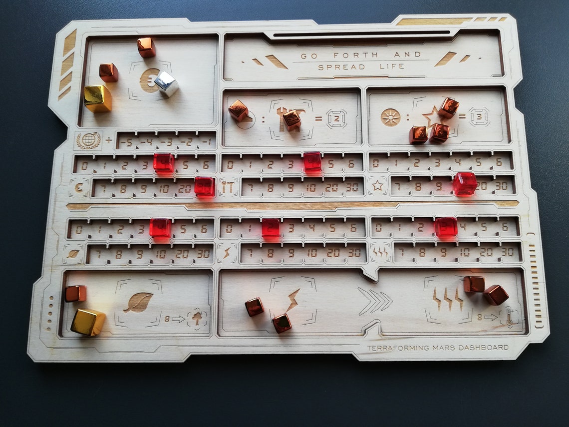 Terraforming Mars Player Tray Dashboard Deluxe Edition | Etsy Canada