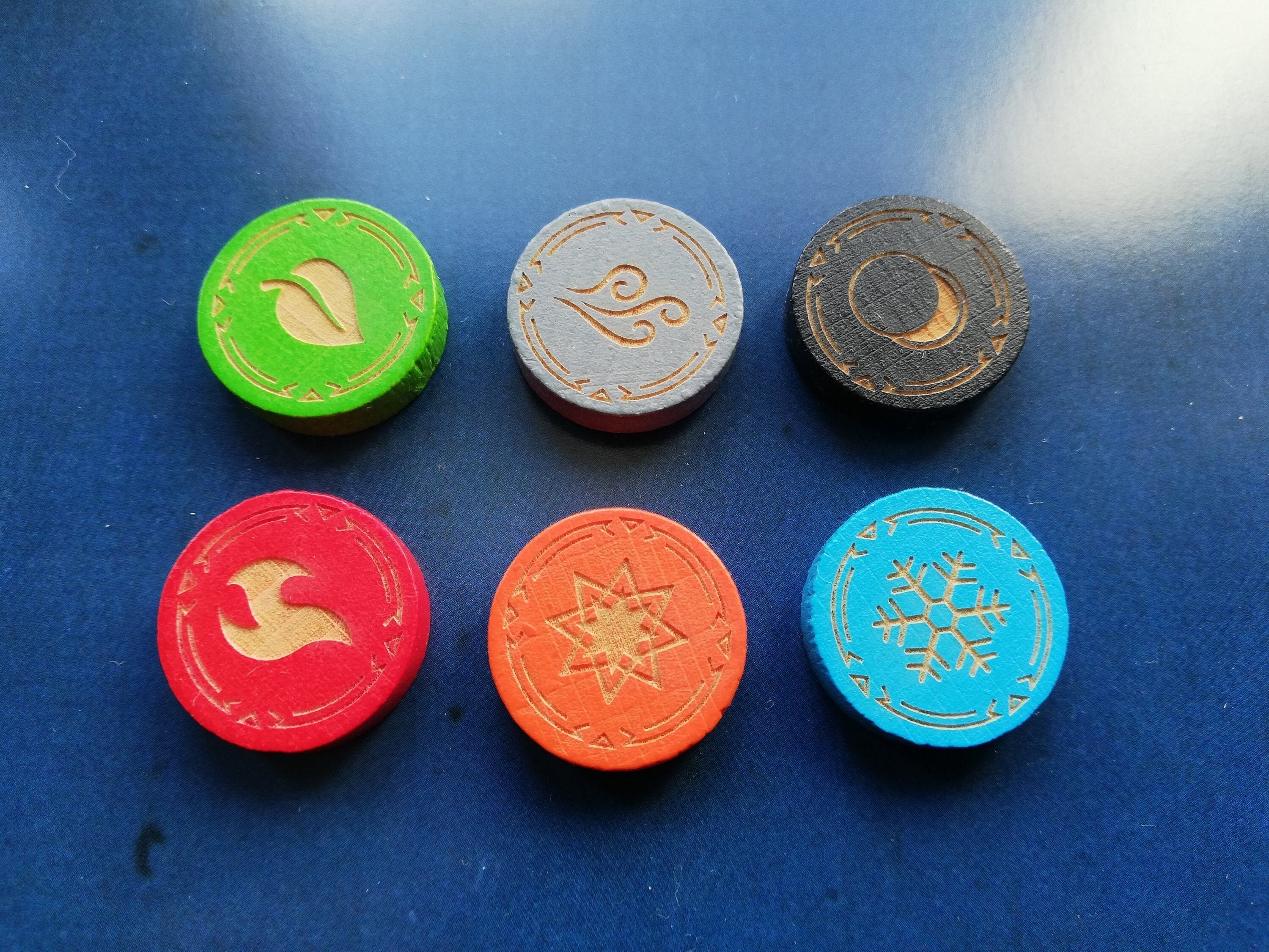 Gloomhavenfrosthaven/jaws of the Lion Elements Tokens - Etsy