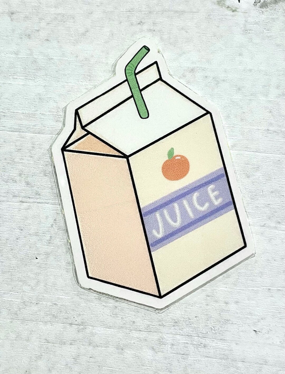 Laptop Sticker Orange Juice Sticker Water Bottle Sticker - Etsy