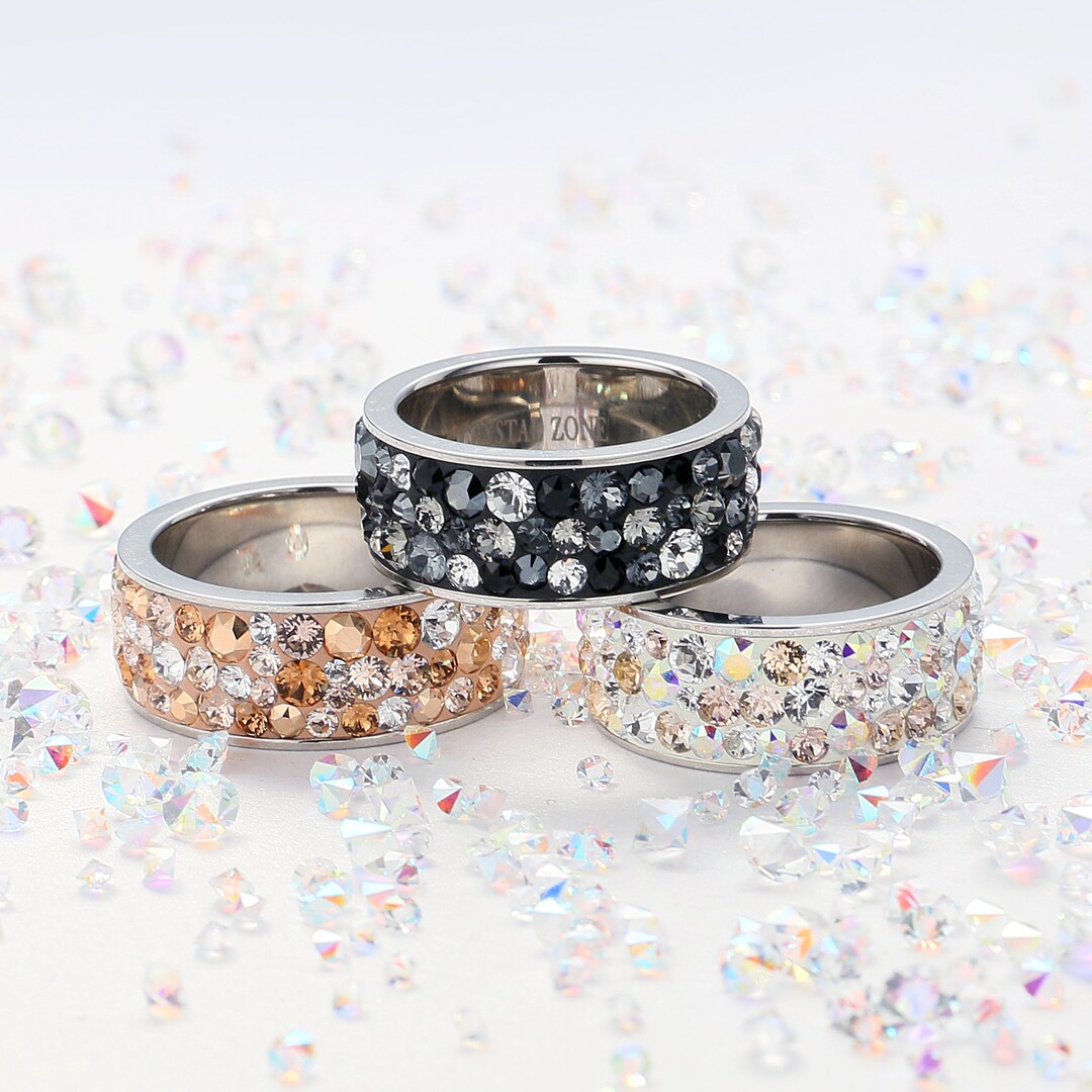 Swarovski Crystal Ring for Women Sparkly Multi Stone Ring - Etsy