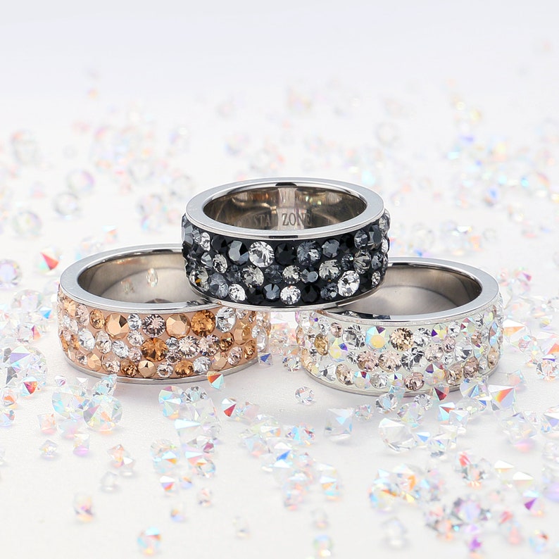 Swarovski Crystal Ring for Women Sparkly Multi Stone Ring - Etsy