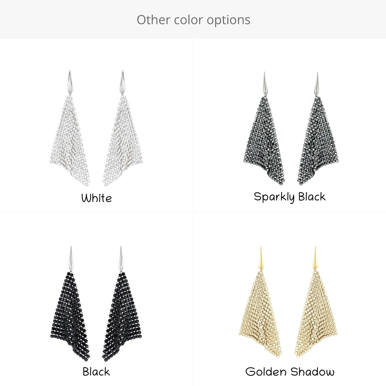 Swarovski Crystal Mesh Earrings Statement Earrings Sparkly - Etsy