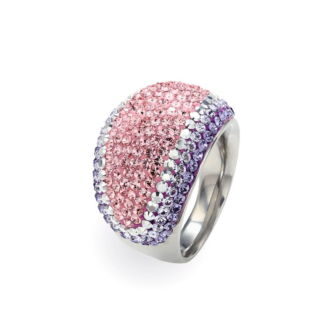 Big Swarovski Light Pink Ring for Women 220 Sparkly Crystal - Etsy
