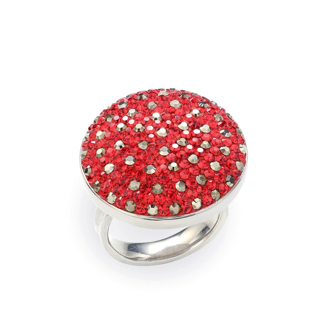 Indian Siam Red Ring for Women • Statement Ring • Cocktail Ring ...