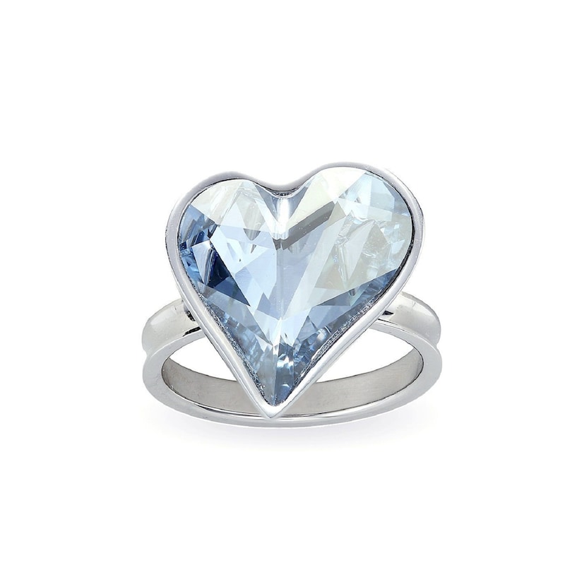 Blue Heart Ring - Etsy