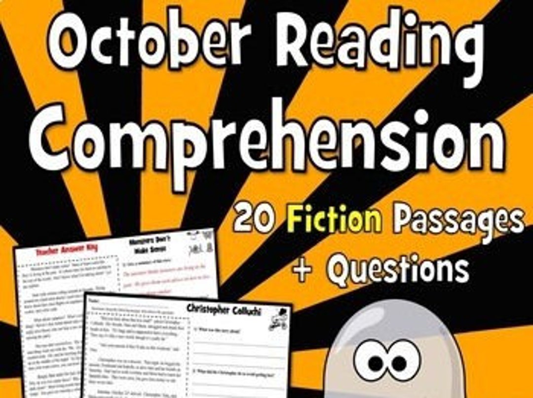 October Halloween Reading Comprehension Passages for Kids, Halloween ...