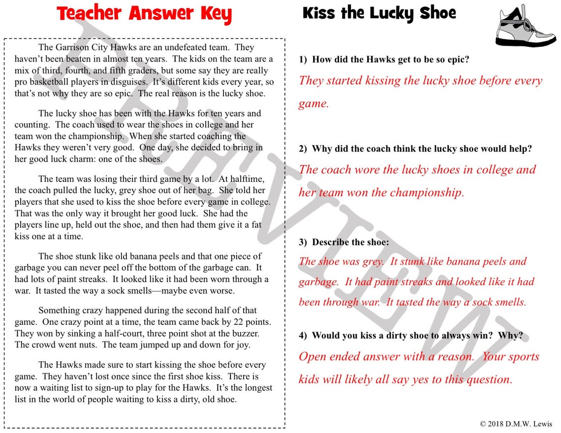 5 Basketball Fun Fiction Reading Comprehension Passages: Funny - Etsy