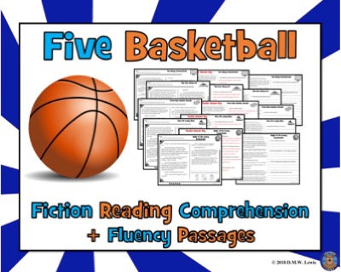 5 Basketball Fun Fiction Reading Comprehension Passages: Funny - Etsy