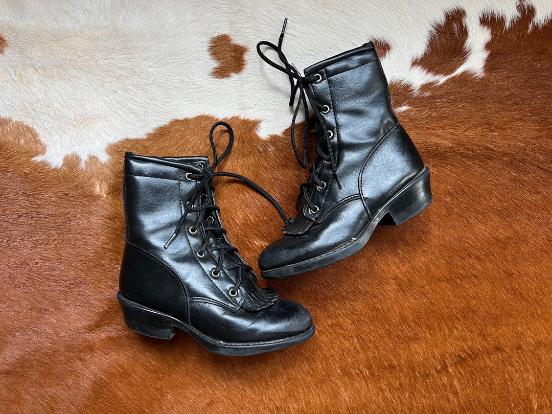 Vintage Fringe Ankle Roper Paddock Boots Lace up Toddler Size 7 - Etsy