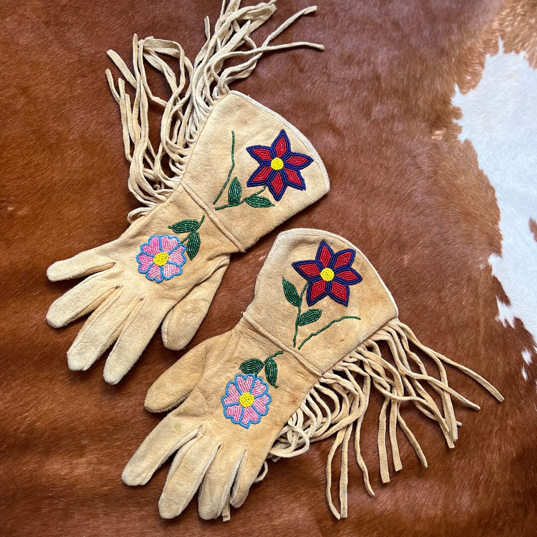 Antique 20th Century Indigenous Canadian First Nations Beaded Fringe ...