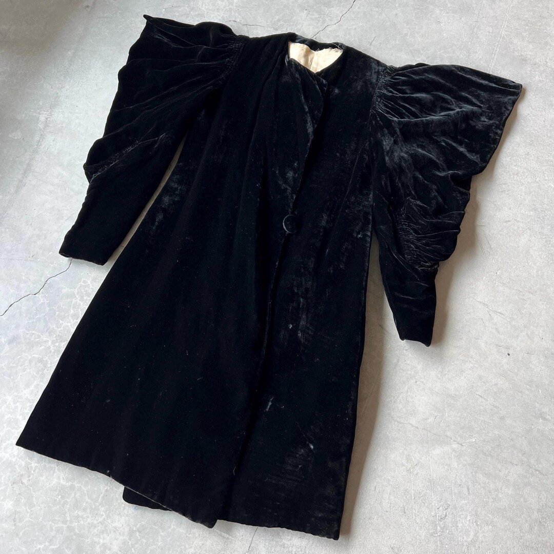 Rare 1930s 1940s Vintage Silk Velvet Opera Coat With Ivory Satin Lining - Etsy