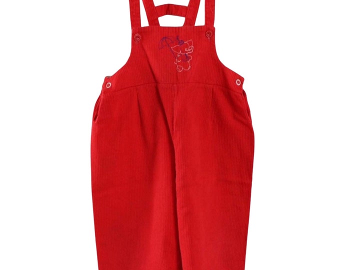 Vintage Handmade Red Overalls Embroidered Elephant Umbrella - Etsy