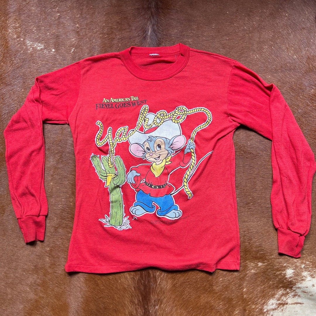 Rare 1991 Fievel Goes West an American Tail Vintage Graphic Western ...