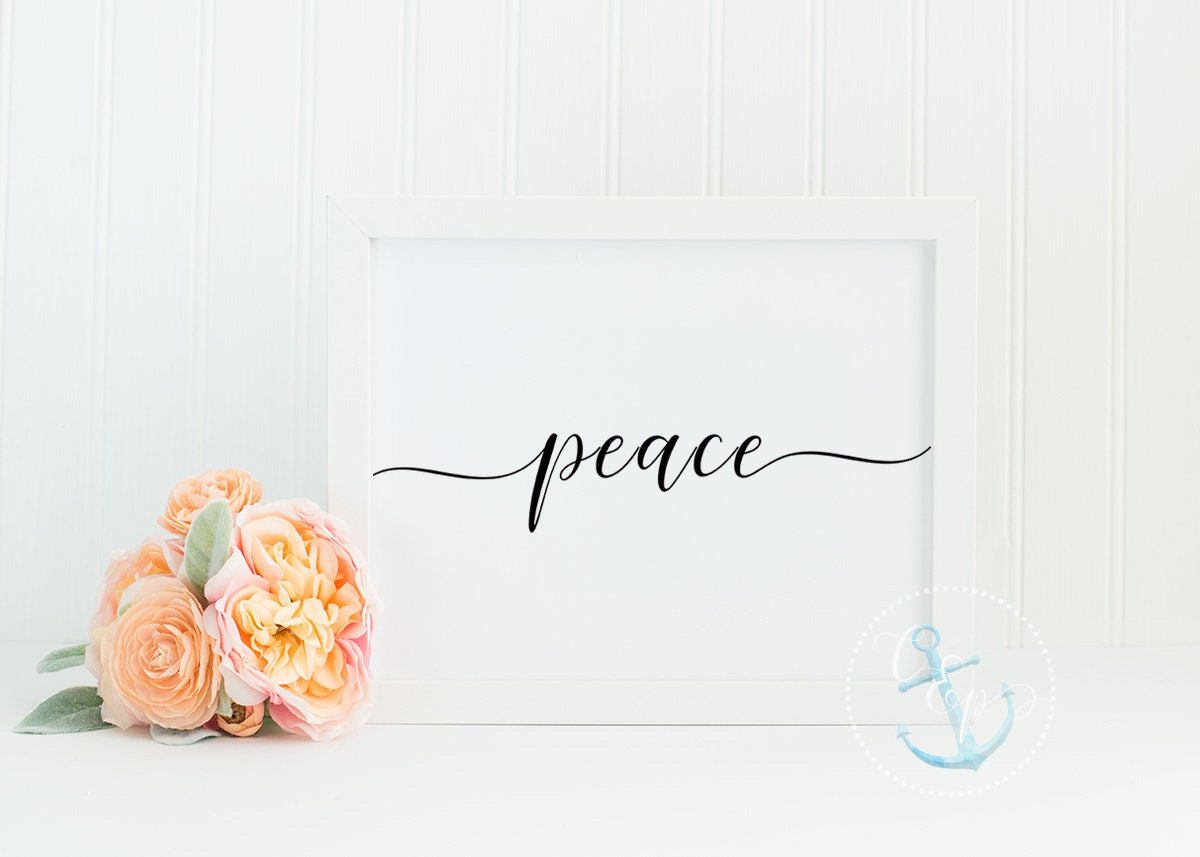 Peace Printable, 8x10 Horizontal Print Catholic Wall Art Christian ...