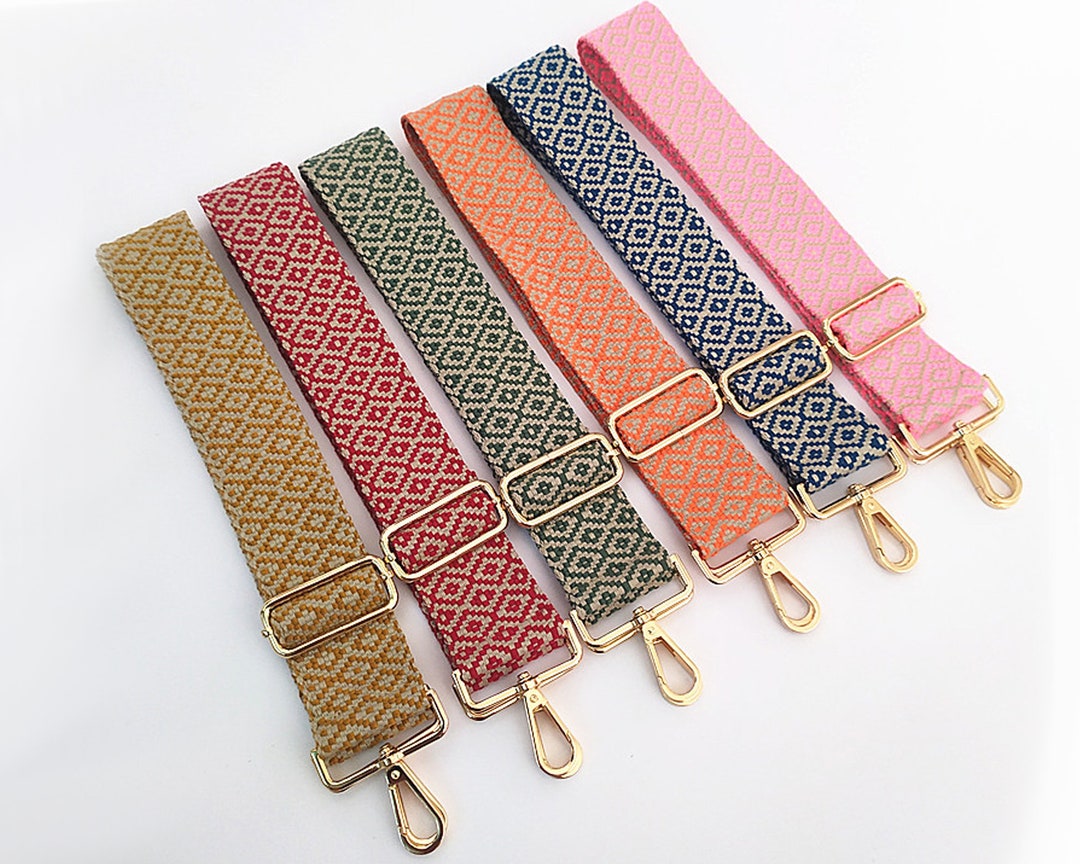 50mm Widthcolorful Cotton Embroidery Webbing Shoulder Purse - Etsy