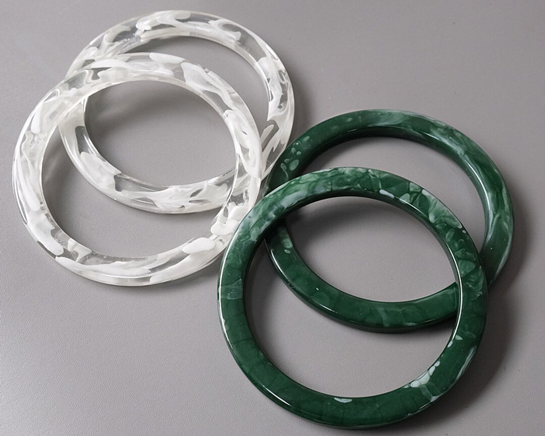 Outer 11.5cm O Ring Style Acrylic Bag/handbag Handle/a Pair Acrylic ...