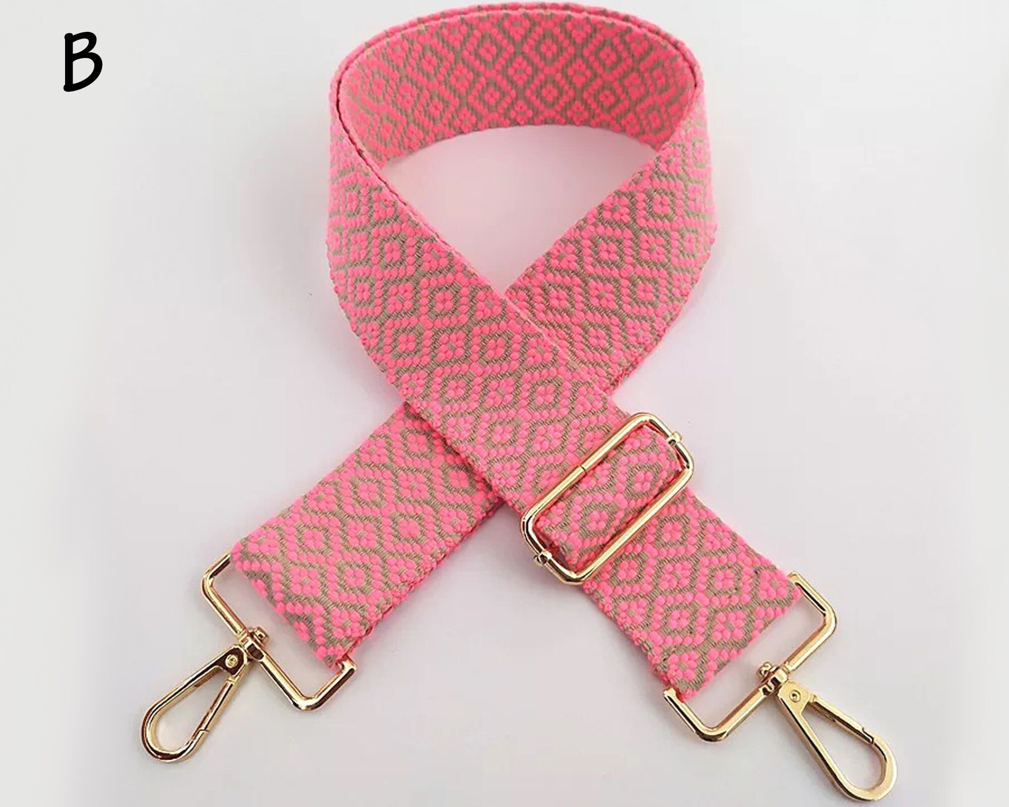 50mm Widthcolorful Cotton Embroidery Webbing Shoulder Purse - Etsy