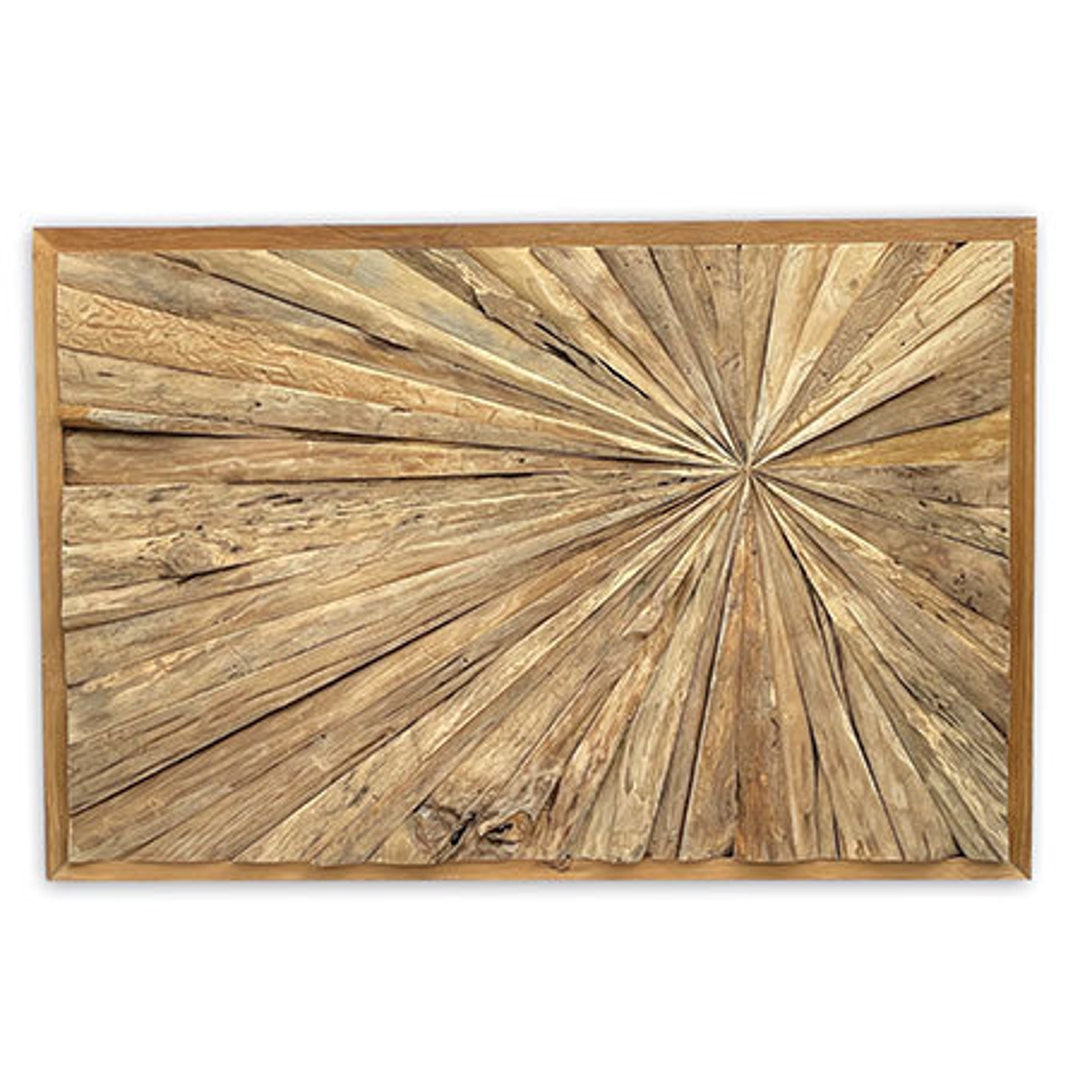 Driftwood Rectangular Sun Wall Panel Art - Etsy