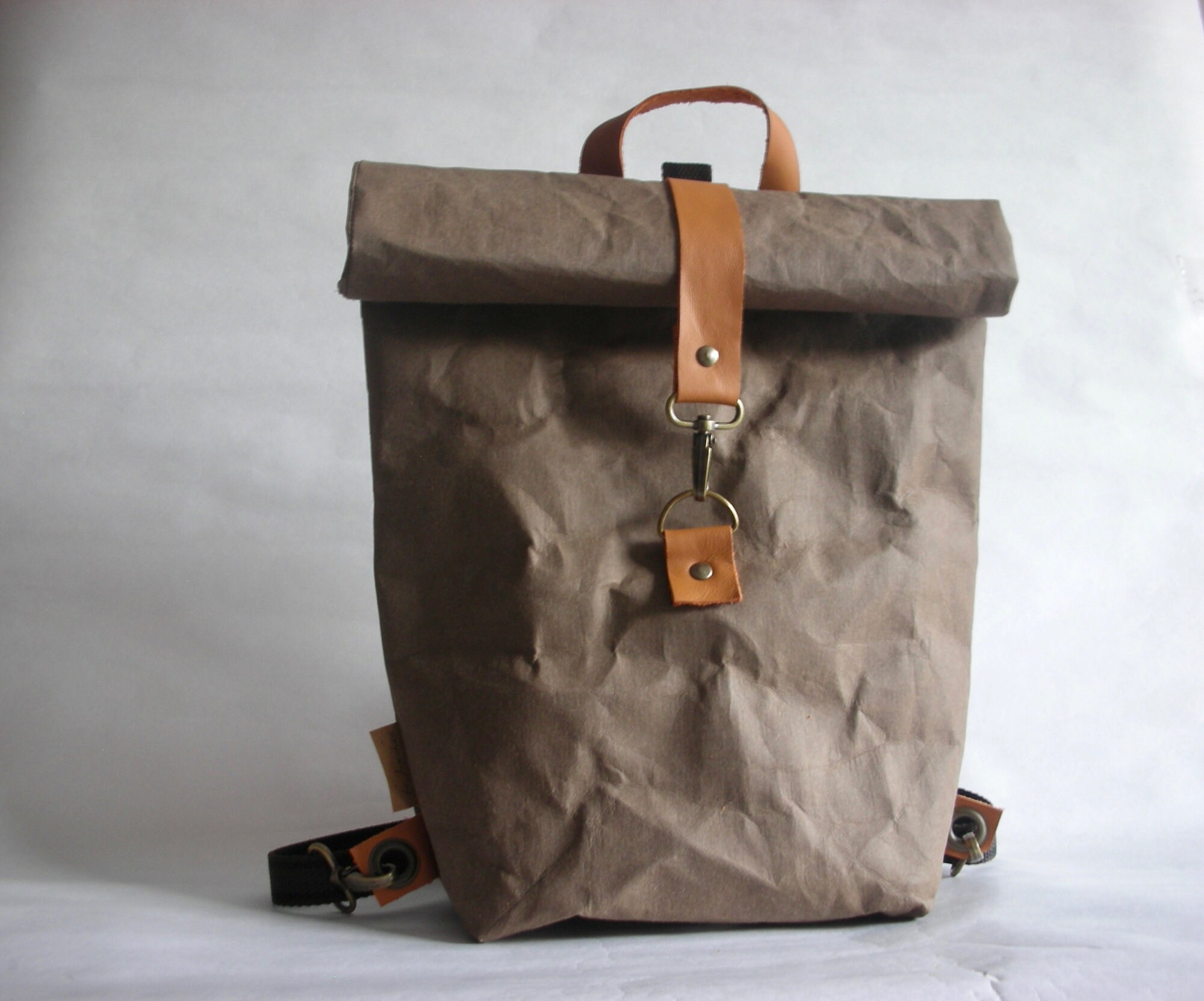 Snappap roll Top-duo Urban Backpack, Washable Paper Bag, Vegan Bag ...