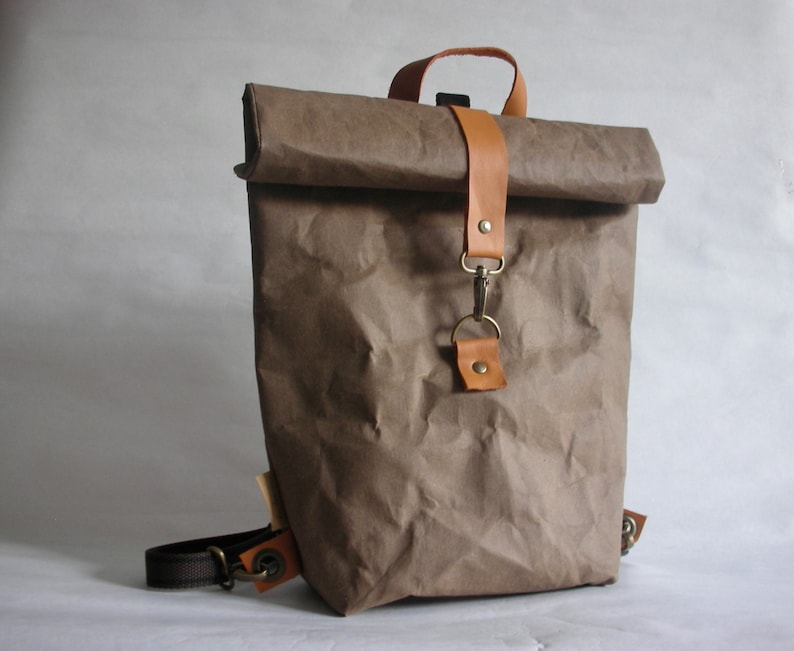 Snappap- "roll Top-duo" Urban Backpack, Washable Paper Bag, Vegan Bag ...